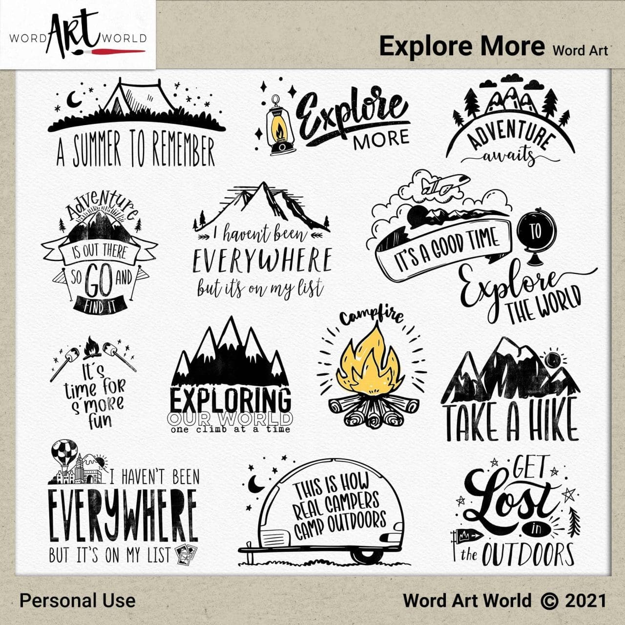 Page Titles - Word Art World